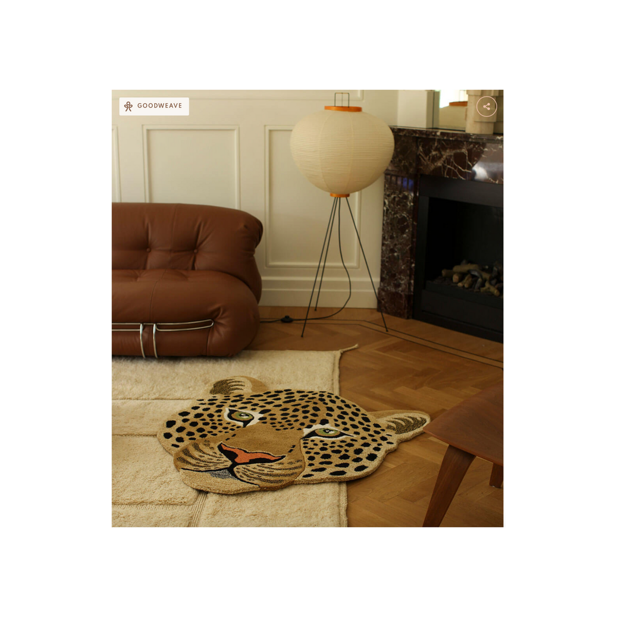 Himani Leopard Head Rug Large — Färg Design